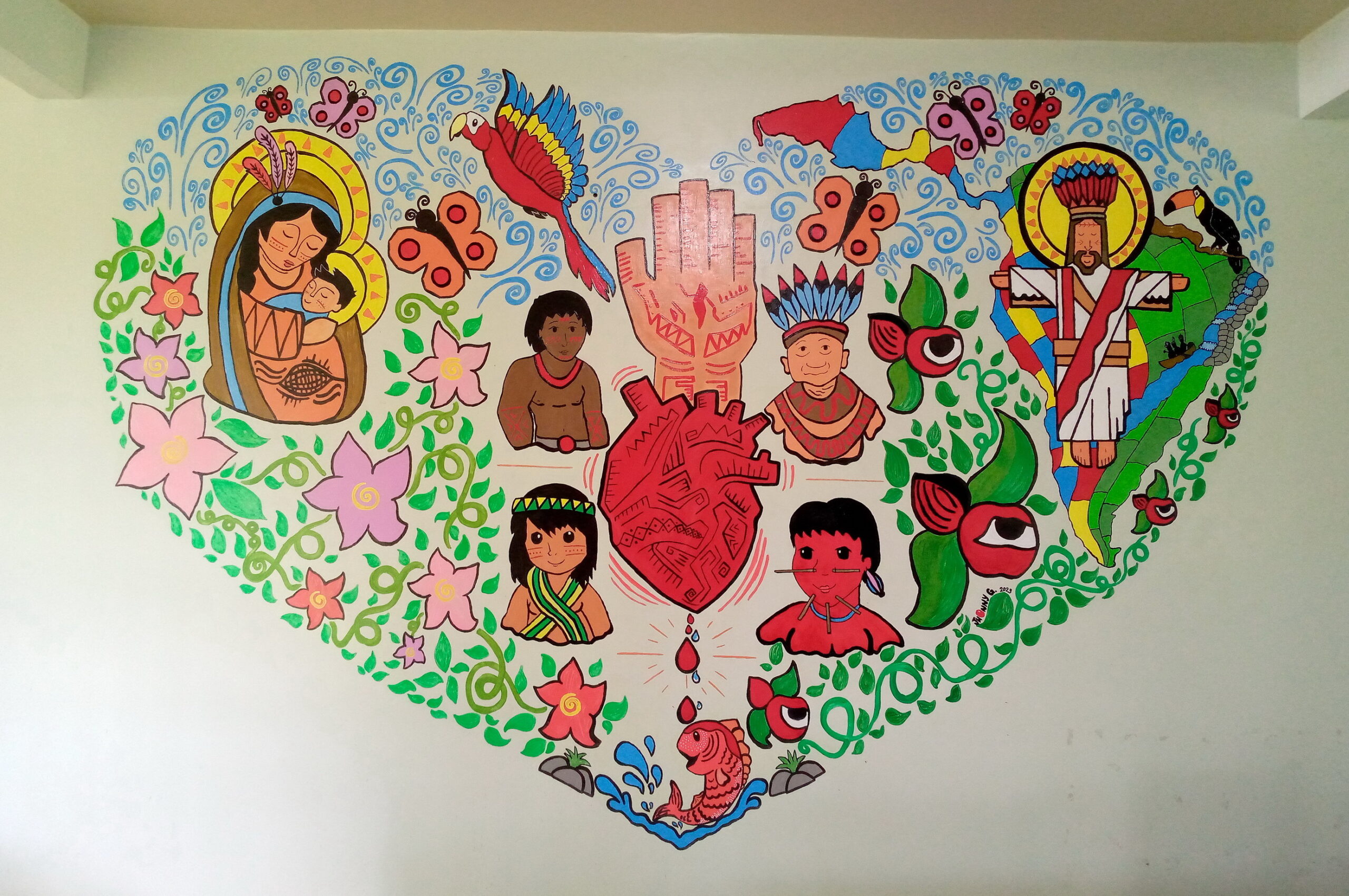 Novicios de la Consolata en Manaos crean el mural "Sueño Amazónico ...
